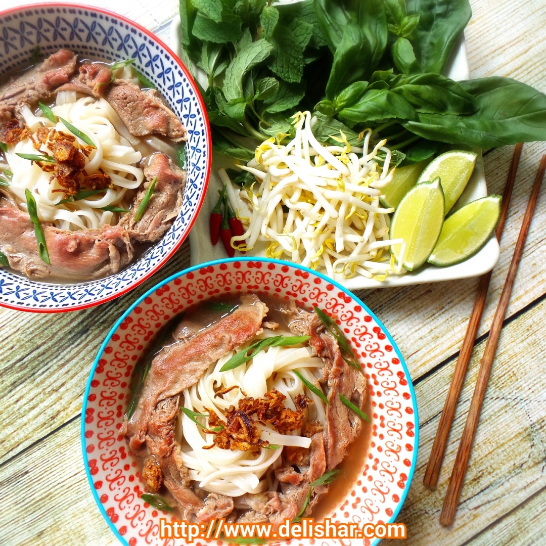 Beef Pho - Delishar | Singapore Cooking, Recipe, and Lifestyle Blog